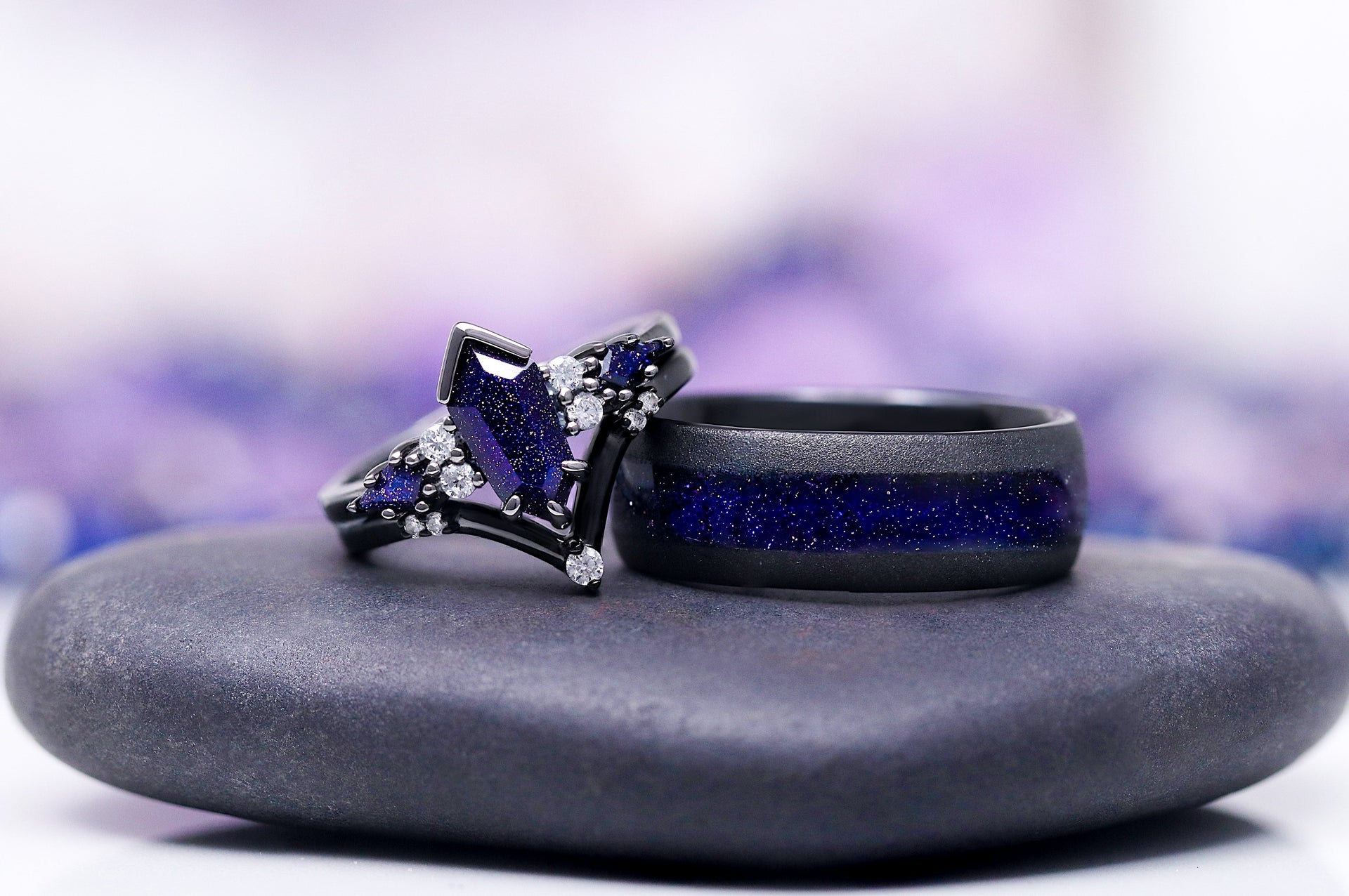 Matching Couples' Rings – Aquamarise