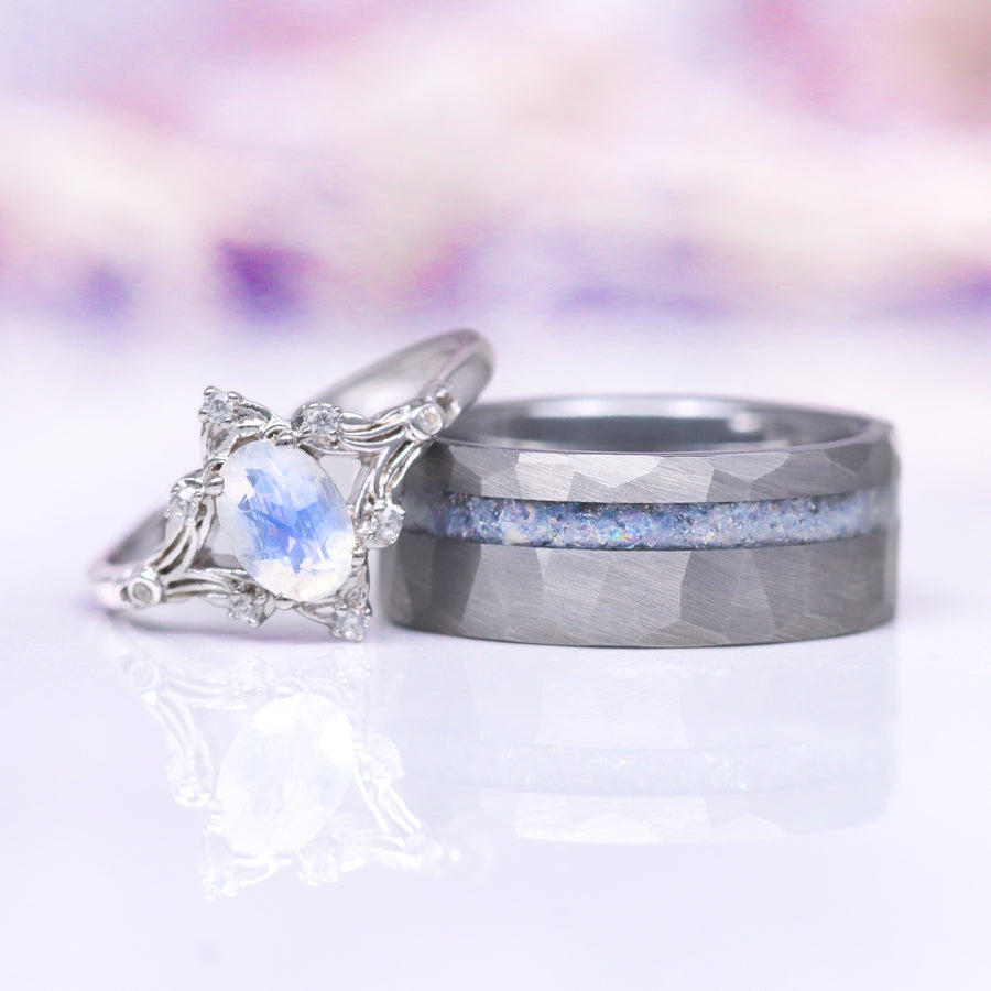Maeve Moonstone Couples Ring Set – Aquamarise