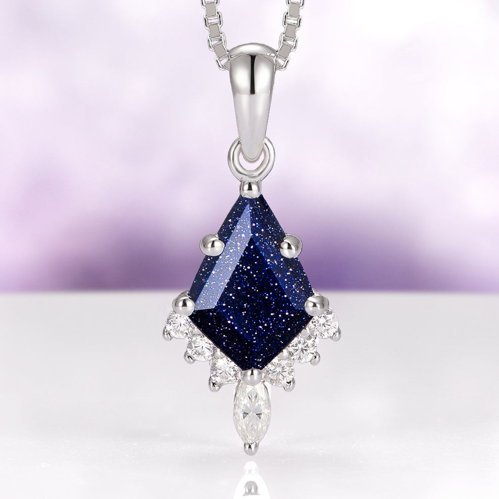 Starry Night Necklace | Celestial Kite Cut Sterling Silver Jewelry ...