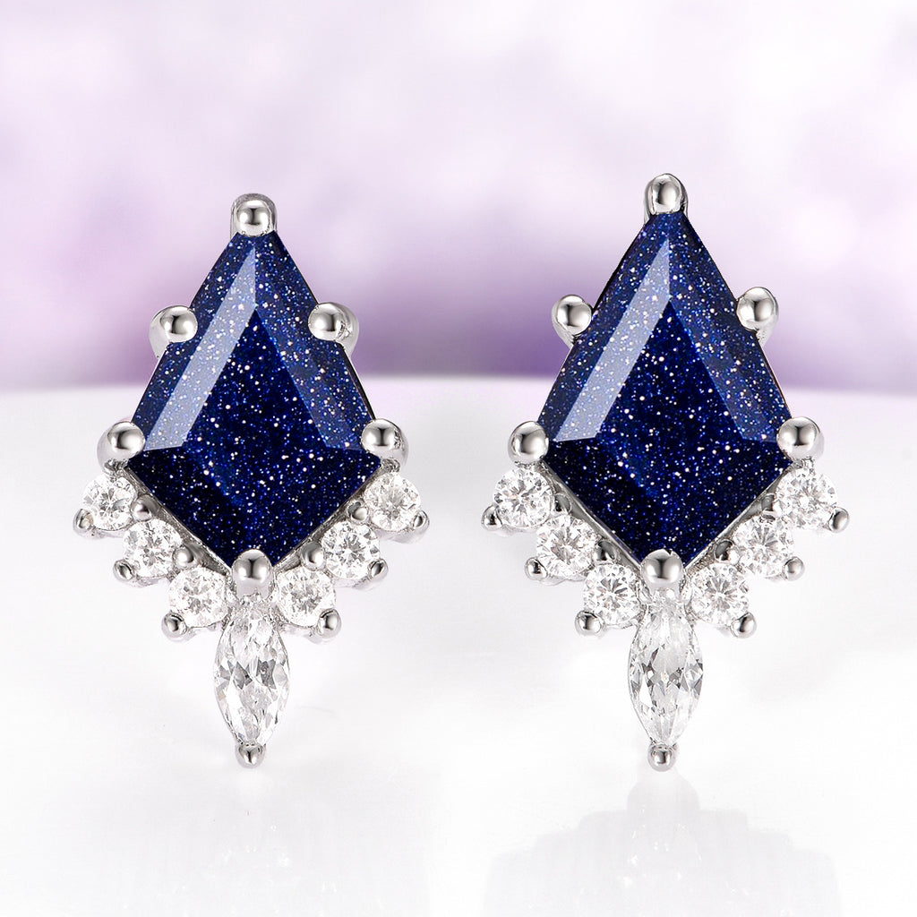 Starry Night Stud Earrings | Celestial Sterling Silver – Aquamarise