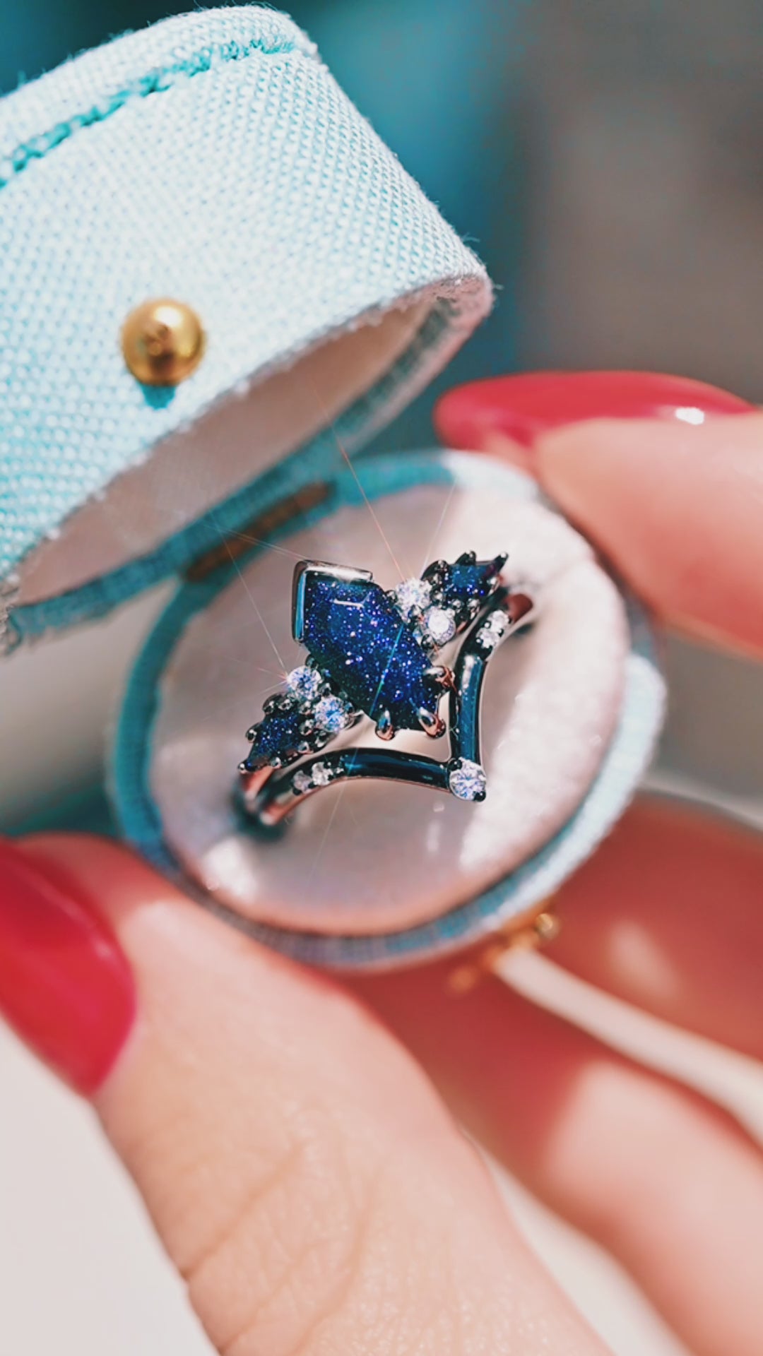 Starry Night Couples Ring – Aquamarise