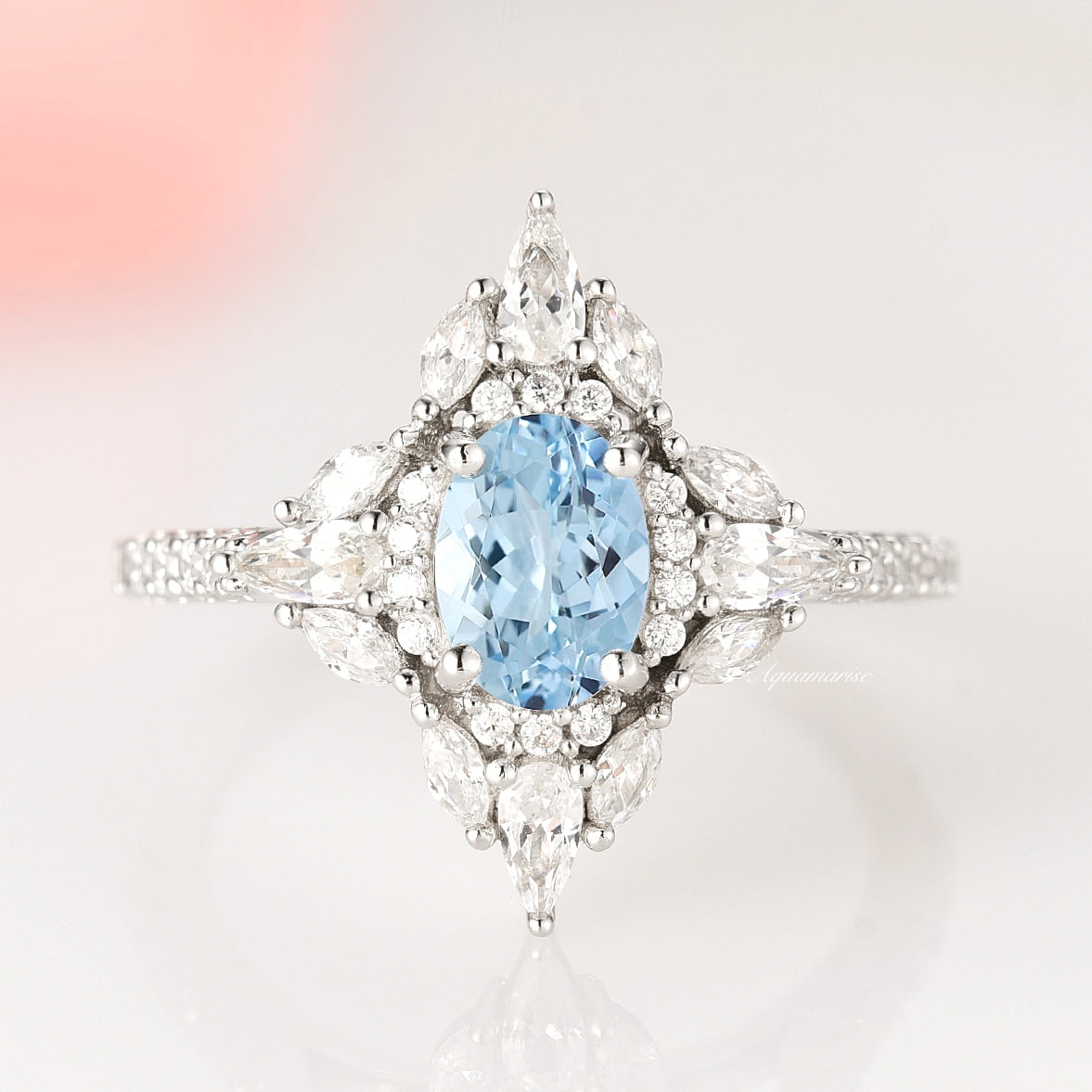Stella North Star Aquamarine Ring- Sterling Silver – Aquamarise